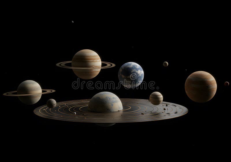 Planets Solar System Illustration Stock Illustration - Illustration of ...