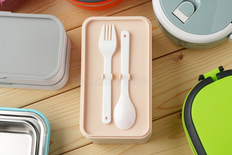 Many Plastic Food Containers in a Shop for Background Stock Image ...