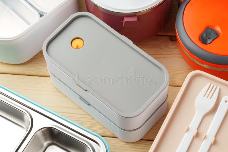 Many Plastic Food Containers in a Shop for Background Stock Photo ...