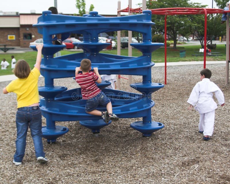 Many Playing stock image. Image of climb, playground, relaxed - 243583