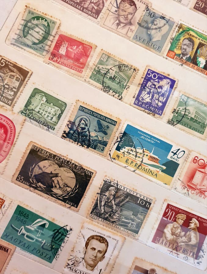 A Philatelic Kit stock photo. Image of stamps, glass - 11023146