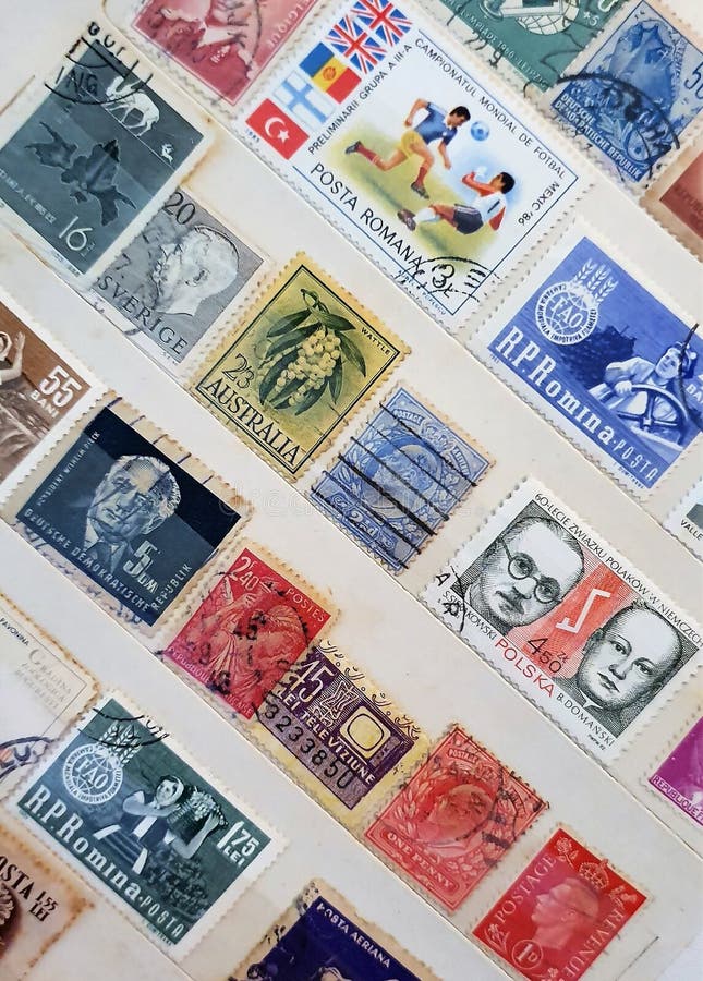A Philatelic Kit stock photo. Image of stamps, glass - 11023146