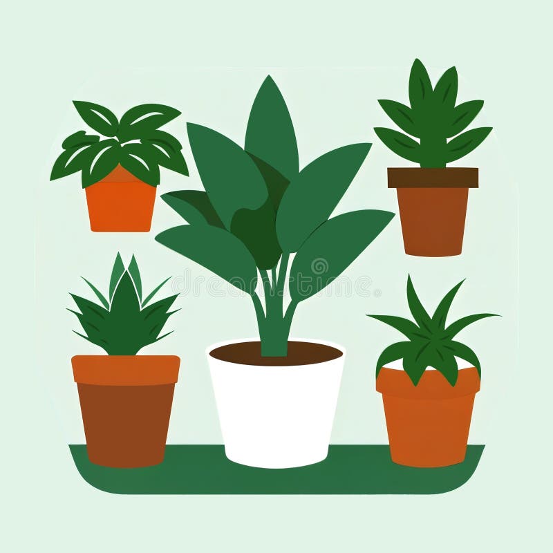 Many Potted Plant Stock Illustrations – 776 Many Potted Plant Stock ...