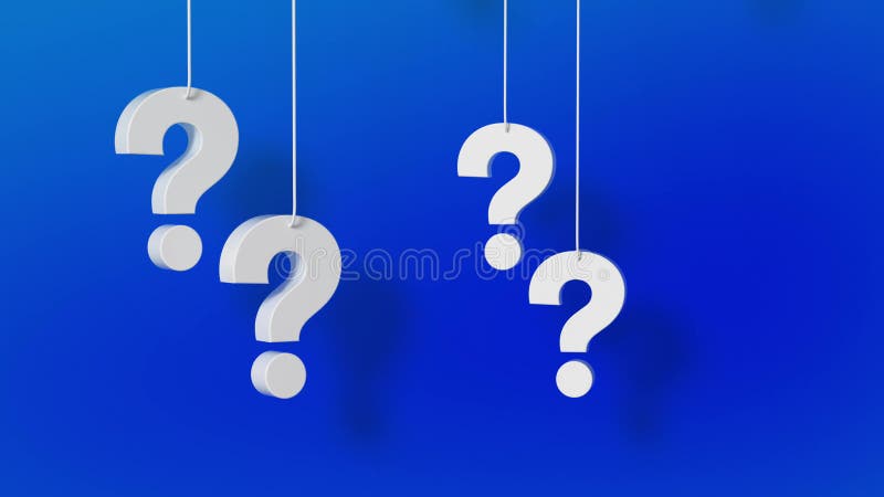 Many Question Mark Hanging on Yellow Background Stock Footage - Video ...