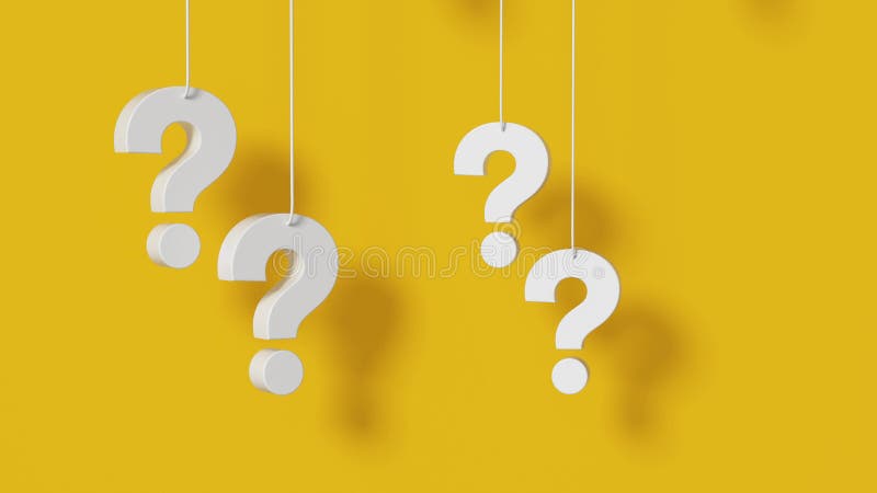 Many Question Mark Hanging on Yellow Background Stock Footage - Video ...