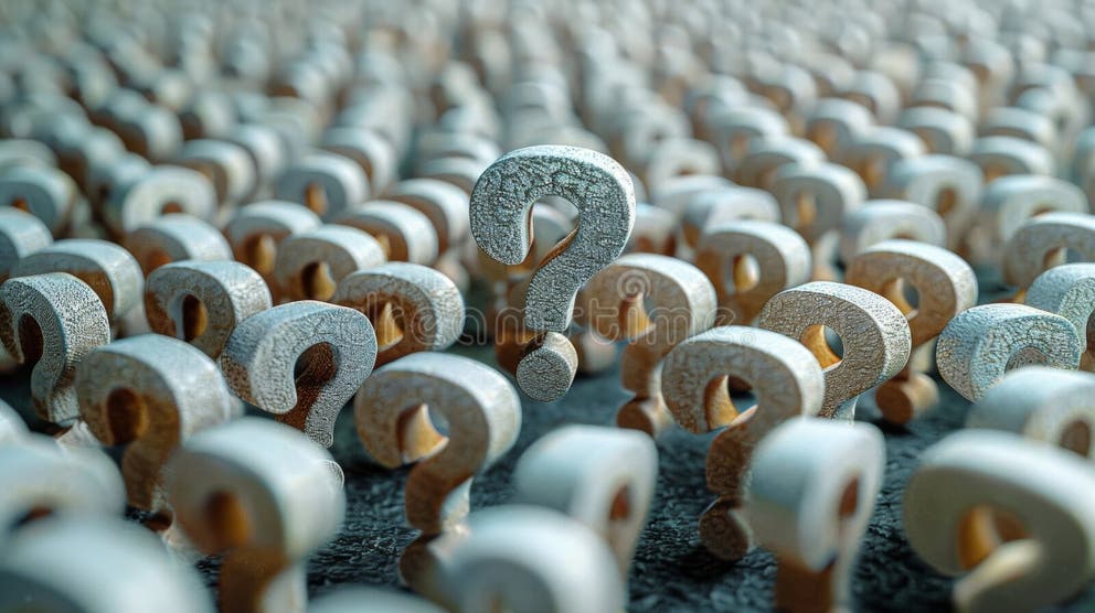 Many Question Marks Adorn a Wall Stock Image - Image of punctuation ...