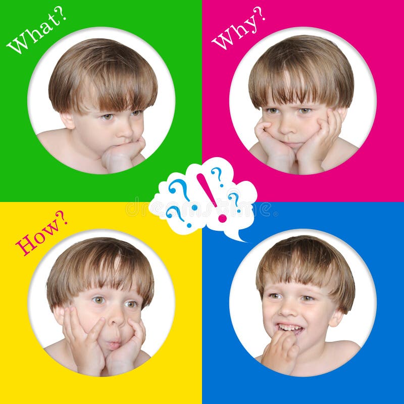 So Many Questions in Children. Stock Image - Image of bubble ...