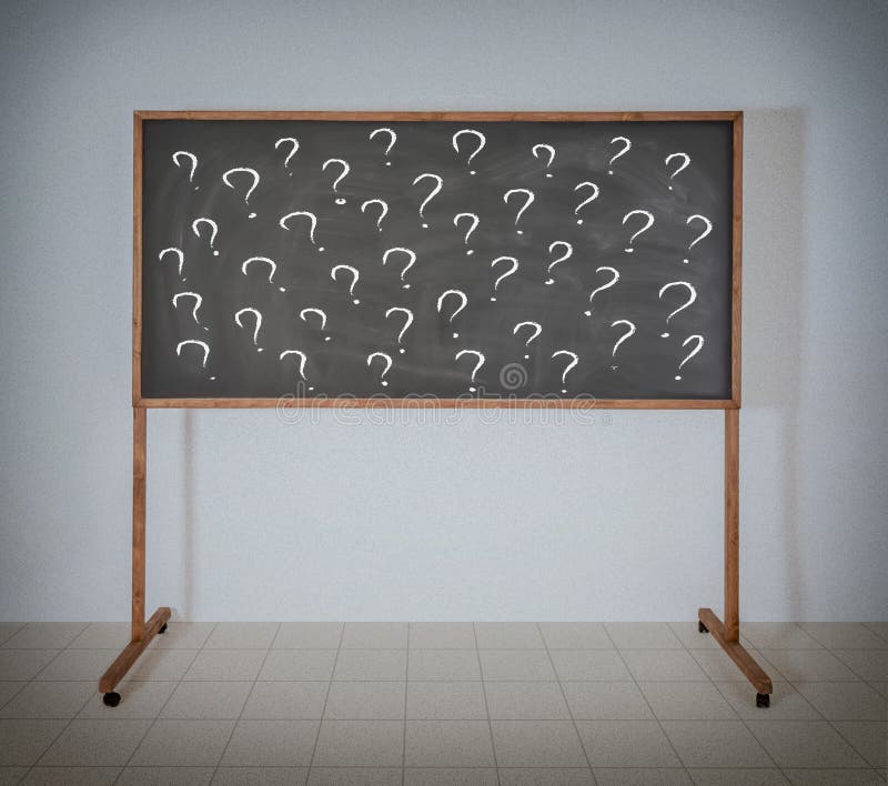 Many questions stock illustration. Illustration of desk - 34633374