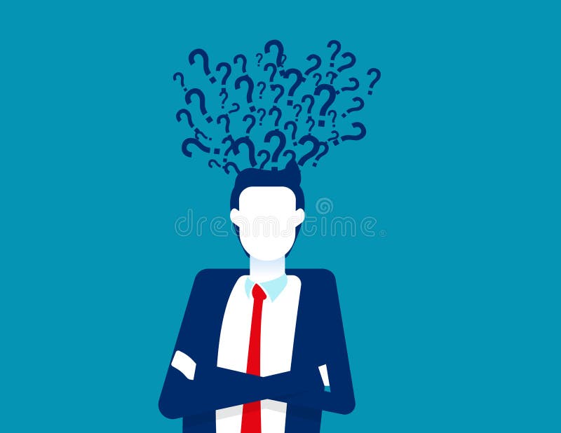 Too Many Questions, only One Red! 3d Rendering! on Stock Illustration ...