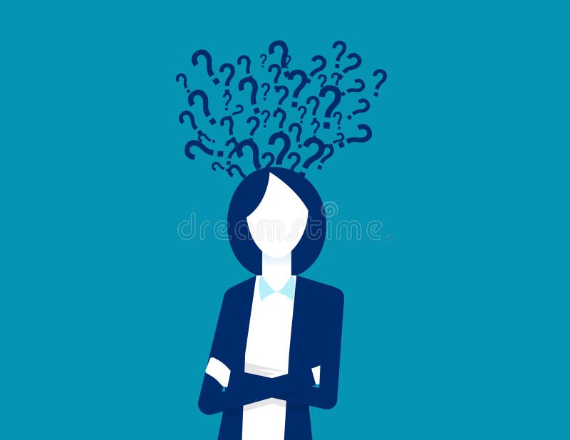 Many Questions and No Answer. Question Mark and Thinking Concept Stock ...