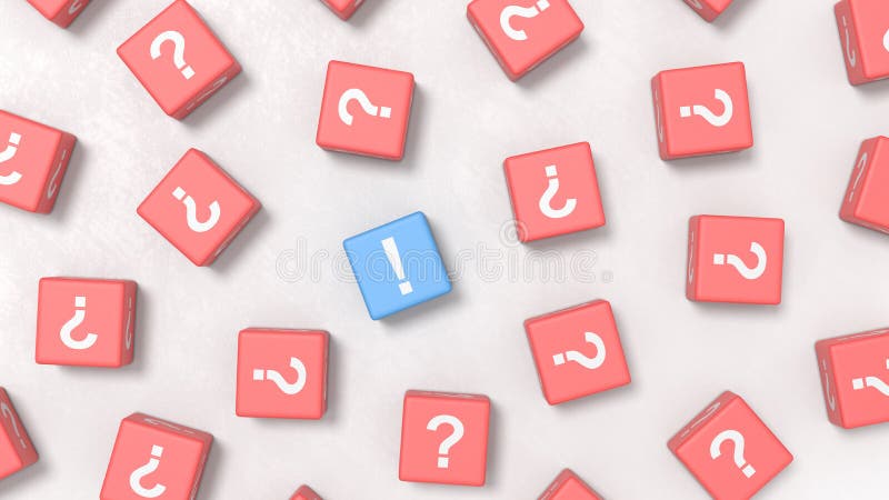 Many Questions and One Answer Illustration Concepts Stock Illustration ...