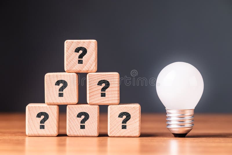 Many Questions and Creative Idea Stock Image - Image of learn, idea ...