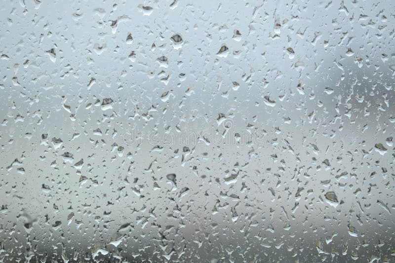 Many Rain Drops on Gray Background Close-up Stock Photo - Image of ...
