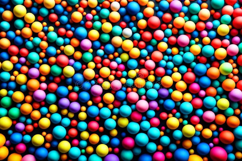 Many Rainbow Gradient Random Bright Soft Balls Background. Stock ...