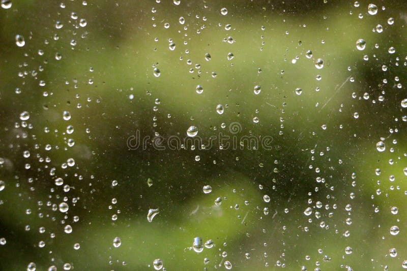 Many Raindrops Hanging at the Window Stock Image - Image of pattern ...