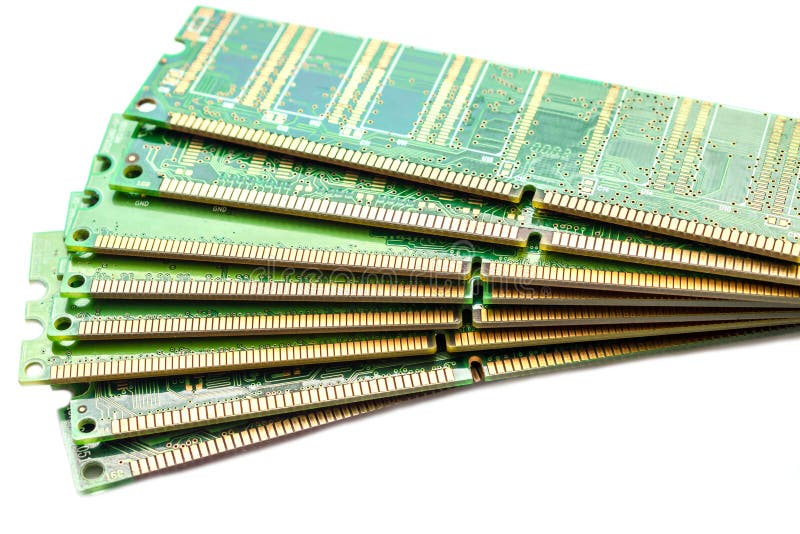 Isolated Computer Memory Ram Ddr Sdram Modules Stock Image Image