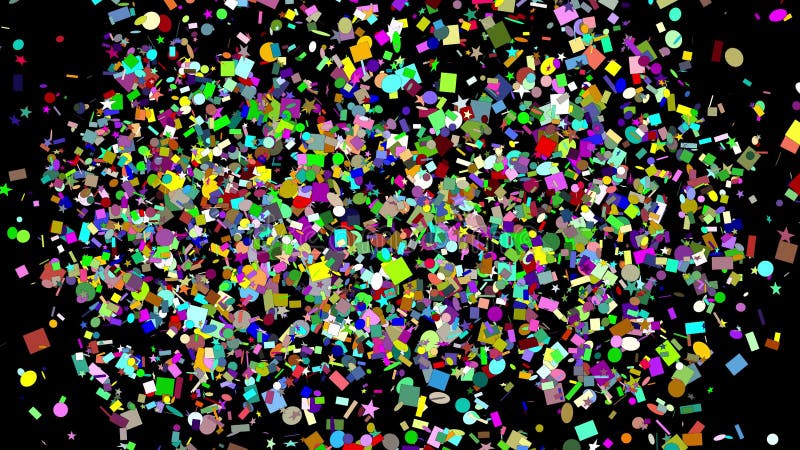 Many Random Symbols with Various Colors and Sizes Exploding from All ...