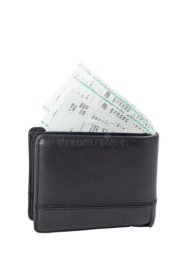 Many receipts in wallet stock image. Image of paying - 26286197