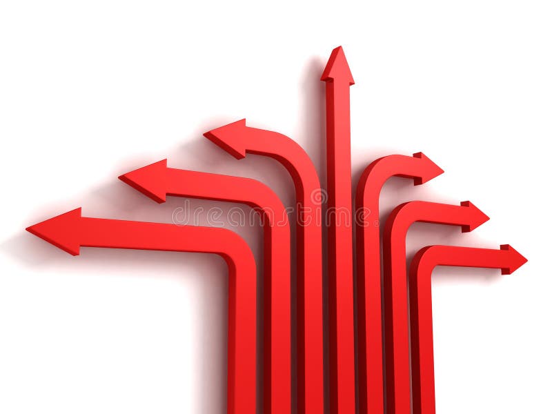 Many directions stock vector. Illustration of arrow, movement - 9930968