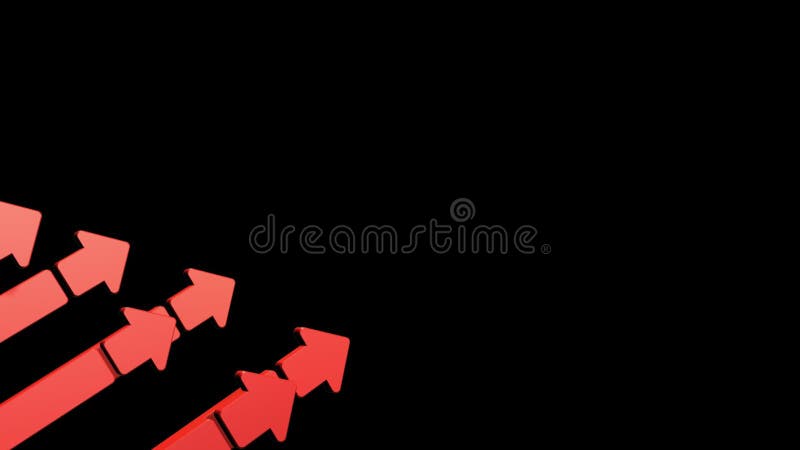 Many Red Arrows Going Up and Forward. Abstract Concept Representing ...