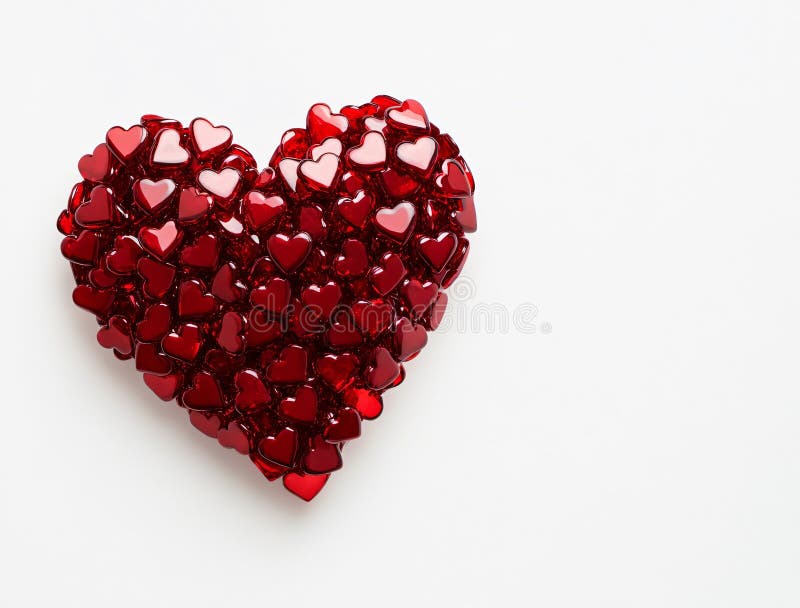 Many Red Hearts Forming a Large Heart Shape High Quality Image Stock ...