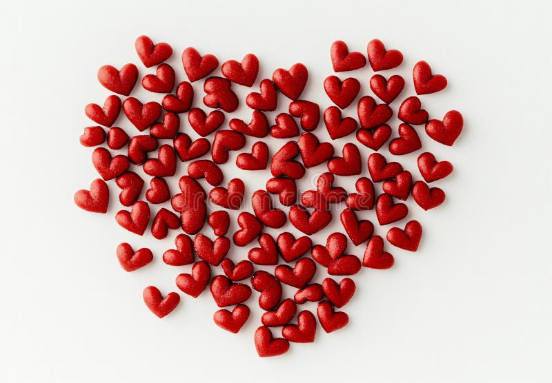 Many Red Hearts Forming a Large Heart Shape High Quality Image Stock ...