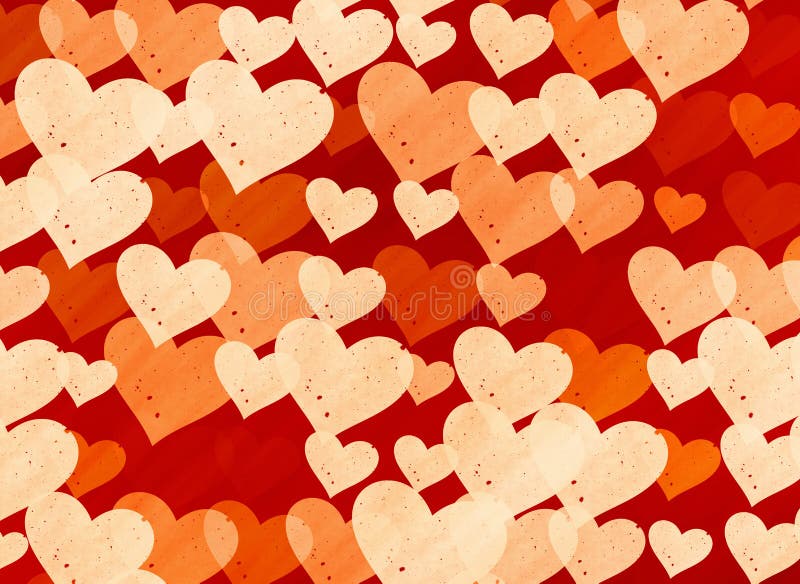 Many Red Small Speckle Hearts Backgrounds Stock Illustration ...