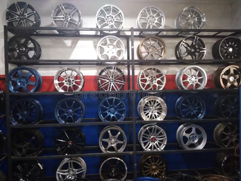 Many rims car stock image. Image of spoke, rims, glass - 260017657