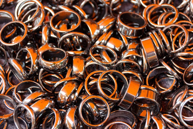 Many Ring with Reflecting Light Stock Photo - Image of elegance, gift ...