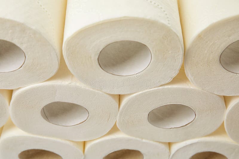 Many rolls of toilet paper stock image. Image of cleaner - 128259021