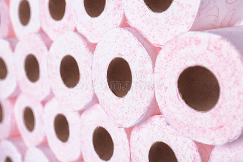 Many Rolls of Toilet Paper As Background. Stock Image - Image of color ...