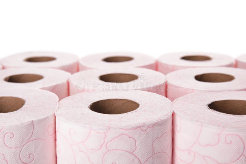 Many rolls of toilet paper stock image. Image of cleaning - 127742787