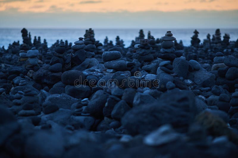 Many Round Stones Stacked on Top of Each Other Stock Photo - Image of ...