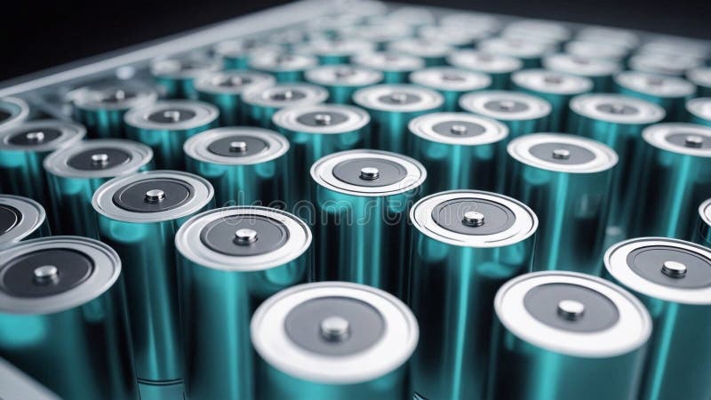 Many Rows Battery Generate Ai Stock Illustration - Illustration of ...