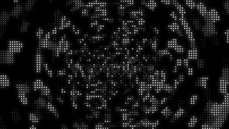 Many Rows on Blurred Dots, Computer Generated Abstract Background, 3D ...