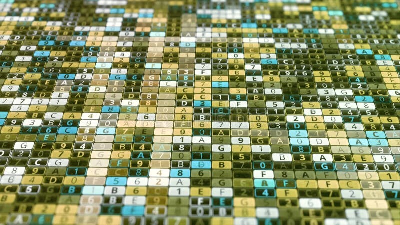 Many Rows of Changing Random Letters and Numbers, Seamless Loop. Animation Stock Video - Video ...