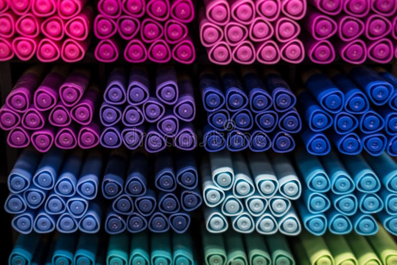 Many Rows Of Various Color Sketch Marker Picture. Image: 172552687