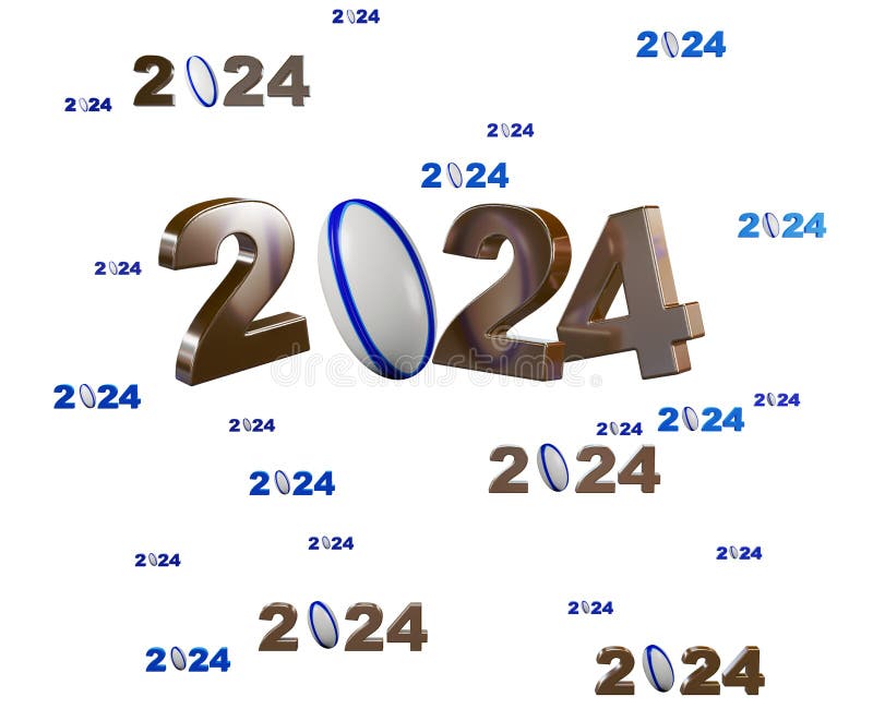 Many Rugby Ball 2024 Designs with Many Balls on White Stock ...