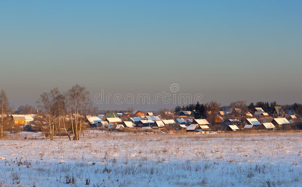 Many Rural Rooftops Winter. Stock Photo - Image of home, season: 28268298