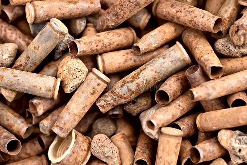 Many rusty bullets stock photo. Image of metal, metallic - 23248224