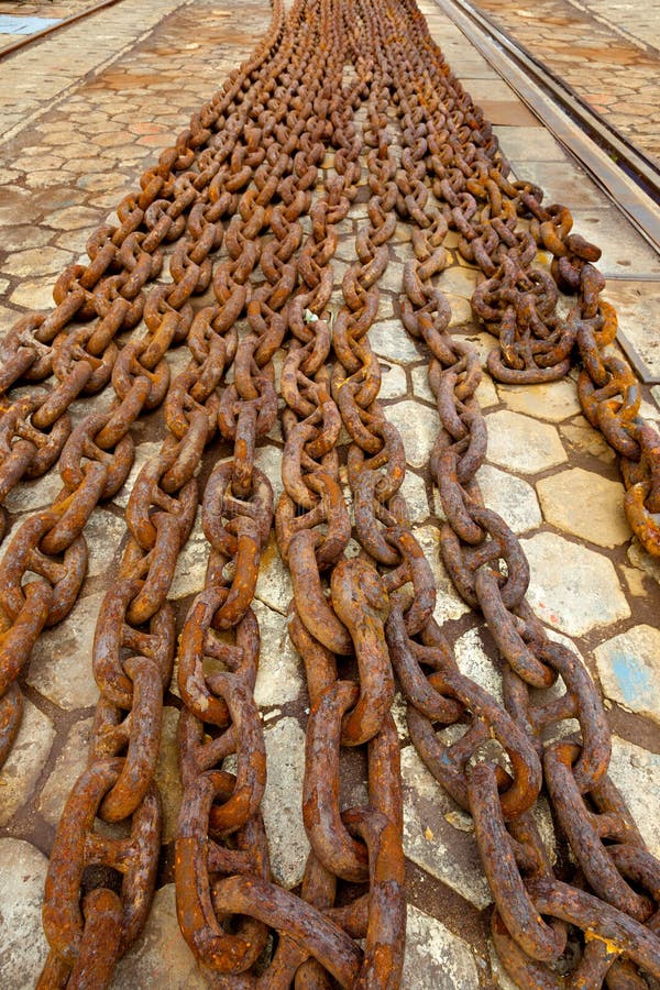 Many of rusty metal chains stock image. Image of closeup - 34119549