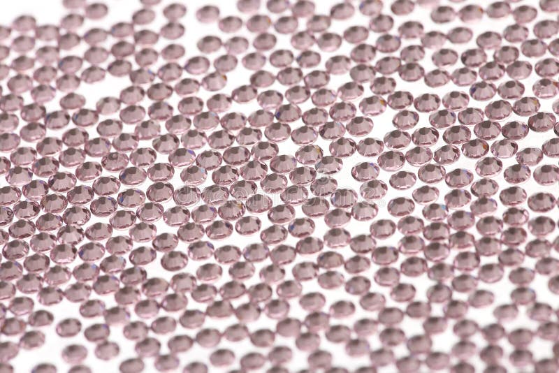 Many Scattered Rhinestones. on a White Background Stock Photo - Image ...