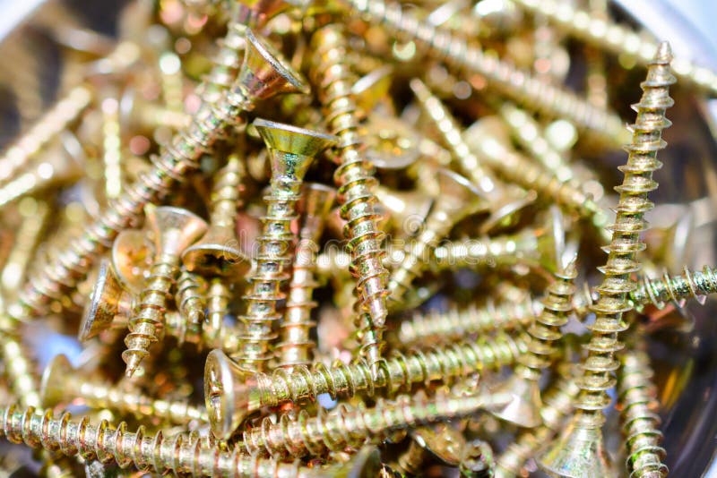 Many Screws Arranged As Background Stock Image - Image of bolts ...
