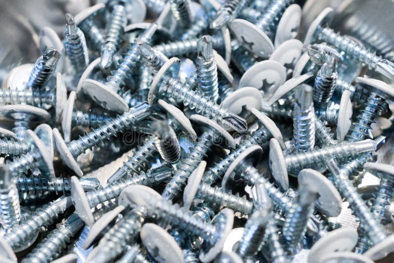 Many Screws Arranged As Background Stock Image - Image of group, bolt ...