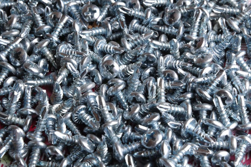 Many Screws Close Up Full Frame Stock Photo - Image of screws, frame ...