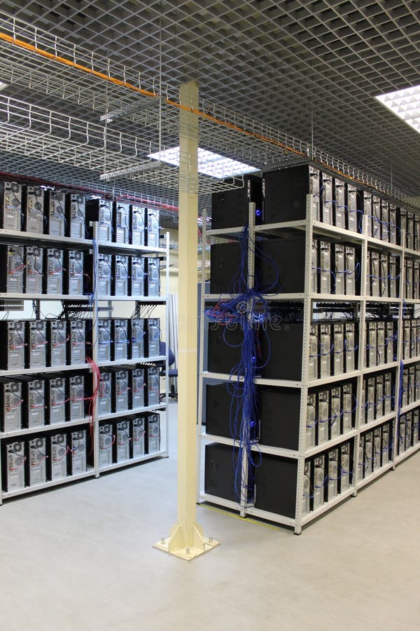 Many Server System Units on the Racks of the Data Center Stock Image ...