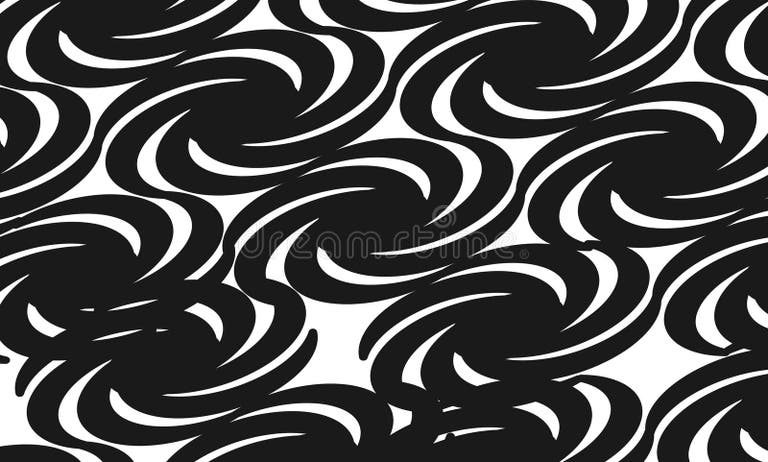 Many Several Numerous Bold Black Whirlpool Interlinked Silhouette ...