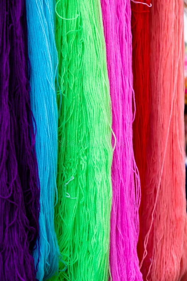 Many Sewing Thread and Weaving in the Tailor`s Stock Photo - Image of ...