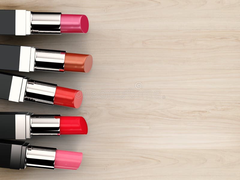 Many shades of lipsticks stock image. Image of rendering - 81114421