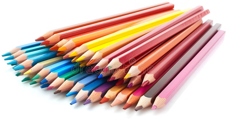 Many Sharp Graphite Pencils Isolated on White Stock Photo - Image of ...